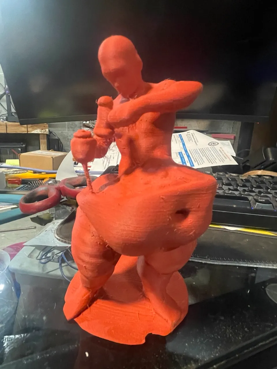 Carving Himself the self made man - Free 3D Print Model - MakerWorld