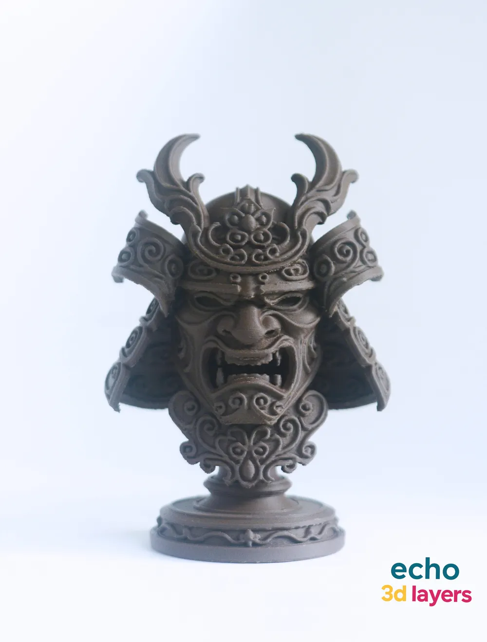 武士面具半身像 来自 Echo 3D Layers MakerWorld：免费下载 3D 模型