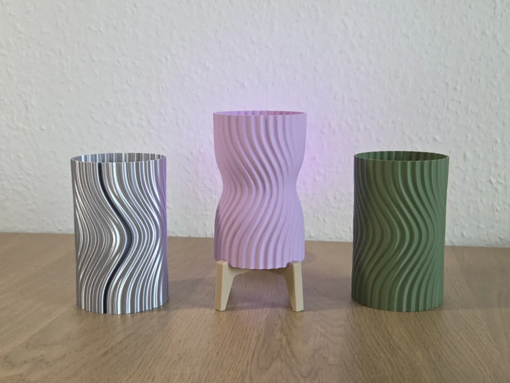 Waves – A Trio of Modern Vases - Free 3D Print Model - MakerWorld