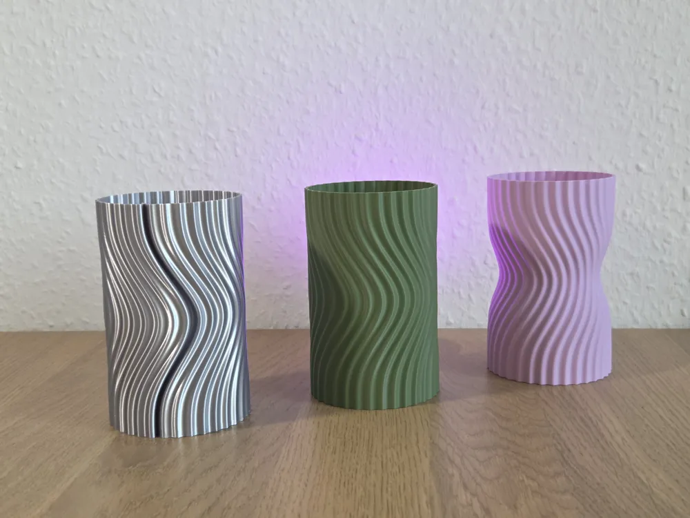 Waves – A Trio of Modern Vases - Free 3D Print Model - MakerWorld