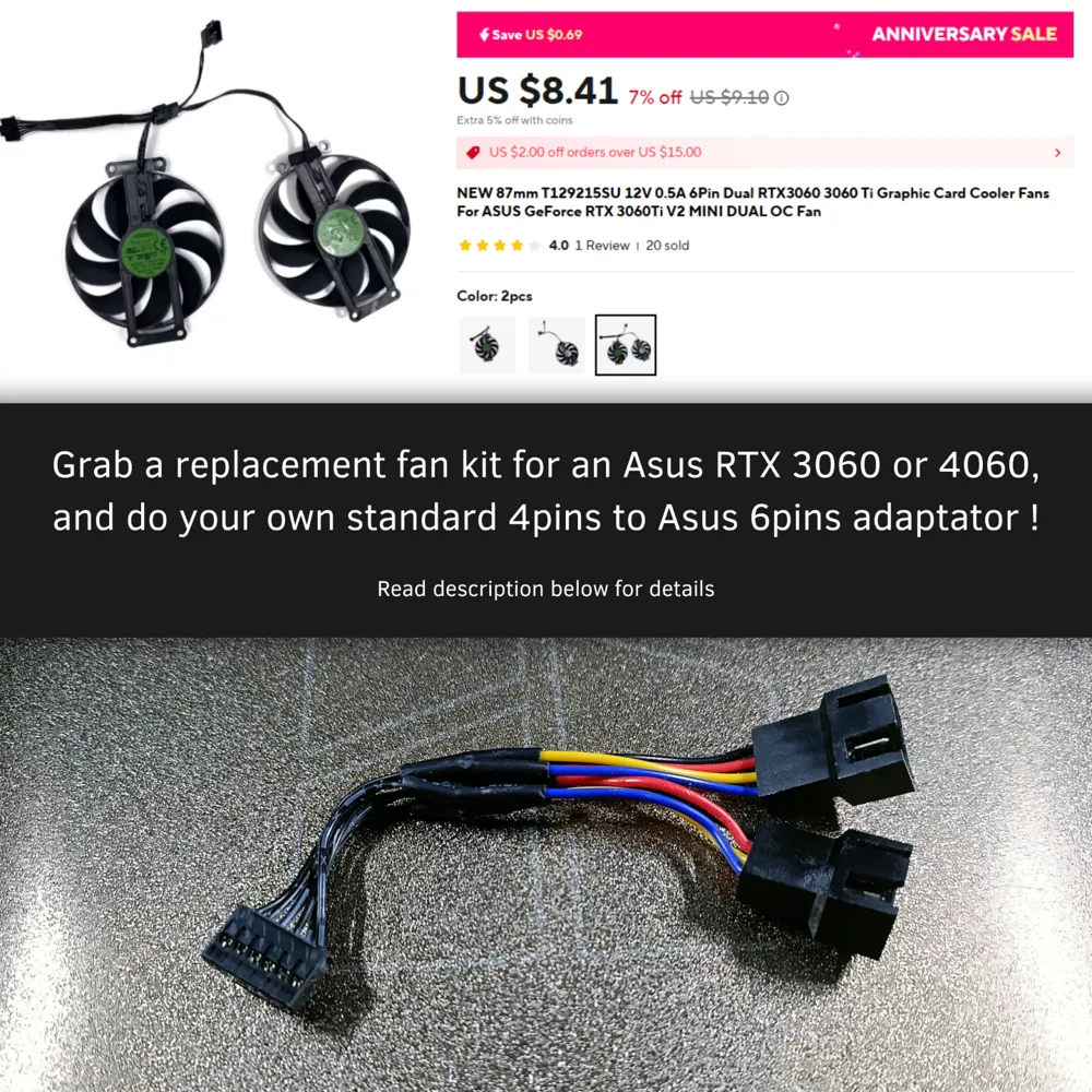 Asus Dual RTX 4060 Re-shroud mod by Rubiksensei MakerWorld: Download ...