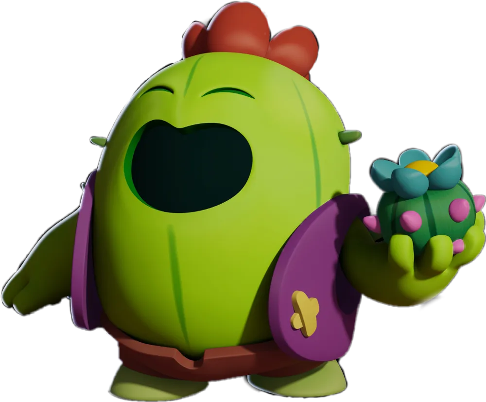 Spike – The Cheerful Cactus of Chaos - Brawl Stars - Free 3D Print ...