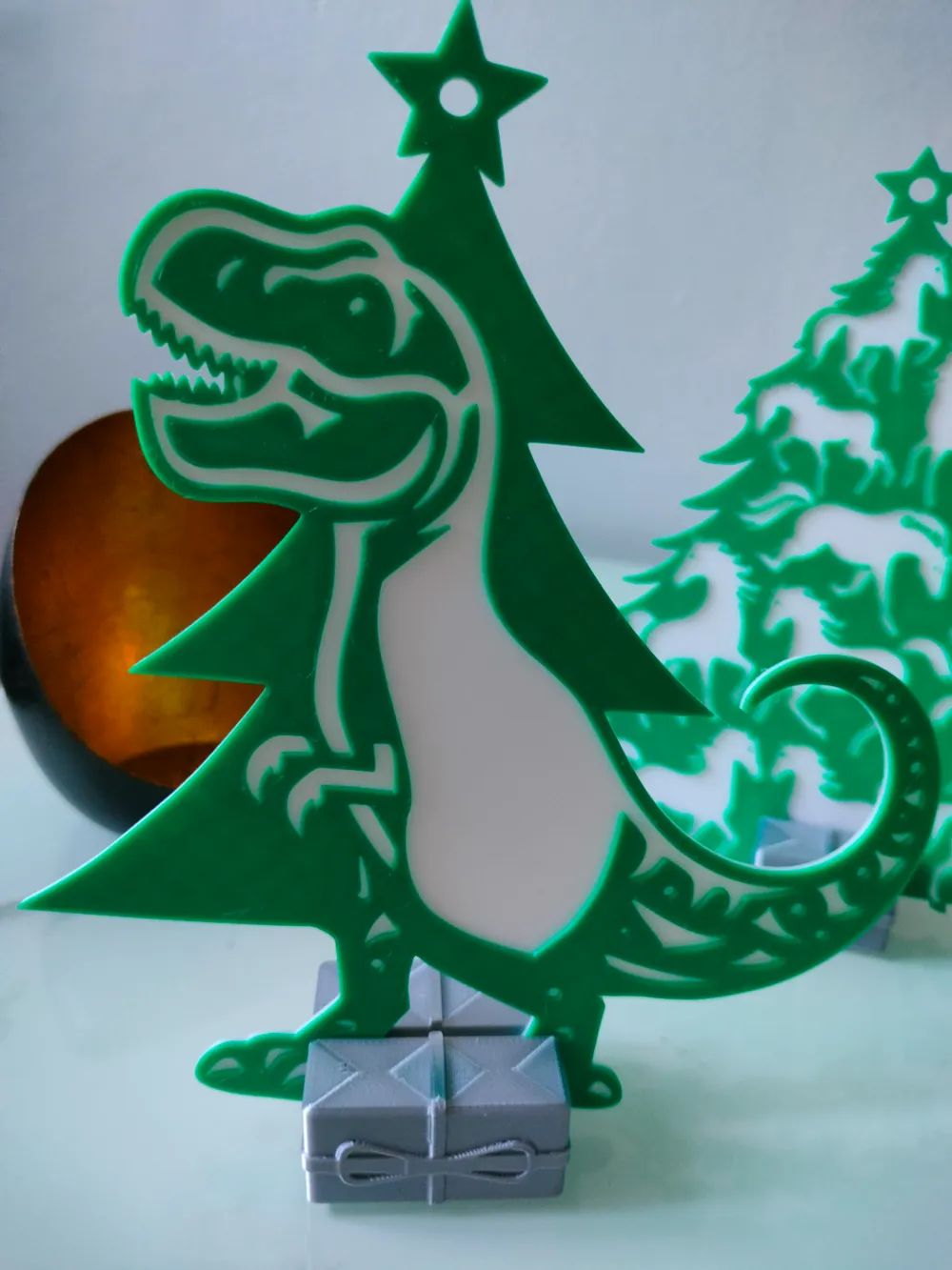 T-rex christmas tree - christmas decoration by Kotka_Stokrotka - MakerWorld