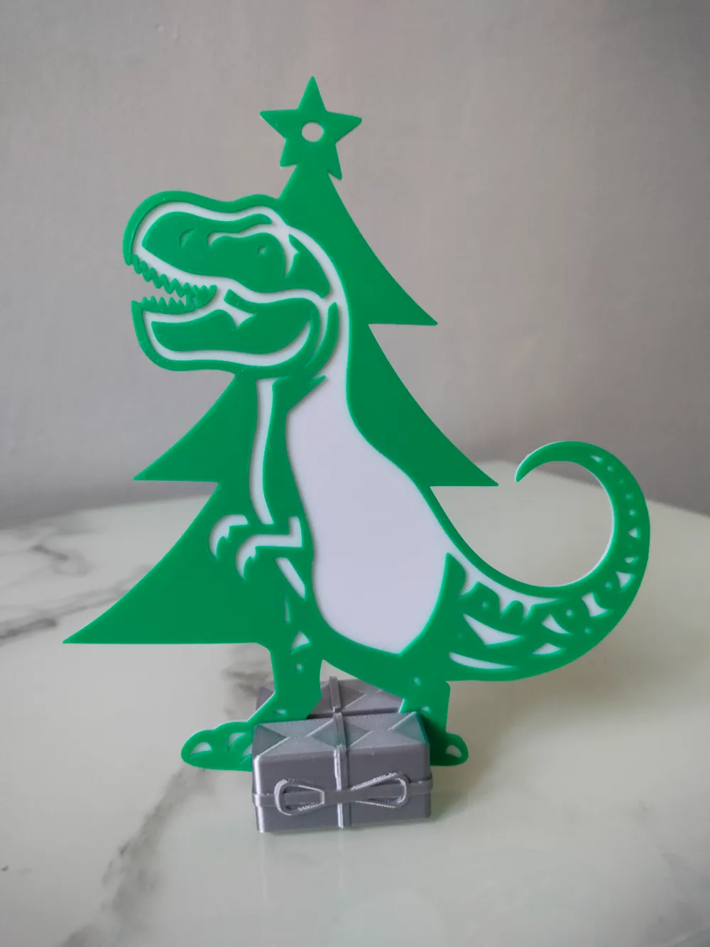 T-rex christmas tree - christmas decoration by Kotka_Stokrotka - MakerWorld