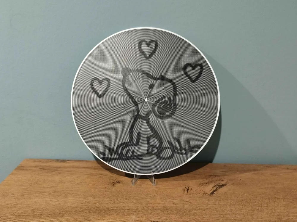 Snoopy Frame – Vinyl Style Single Line Wall Art - Free 3D Print Model ...