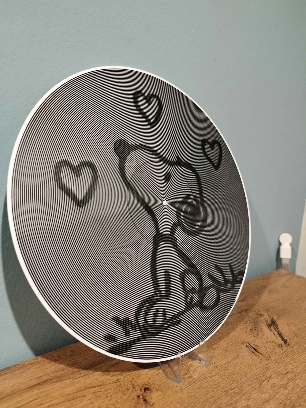 Snoopy Frame – Vinyl Style Single Line Wall Art - Free 3D Print Model ...