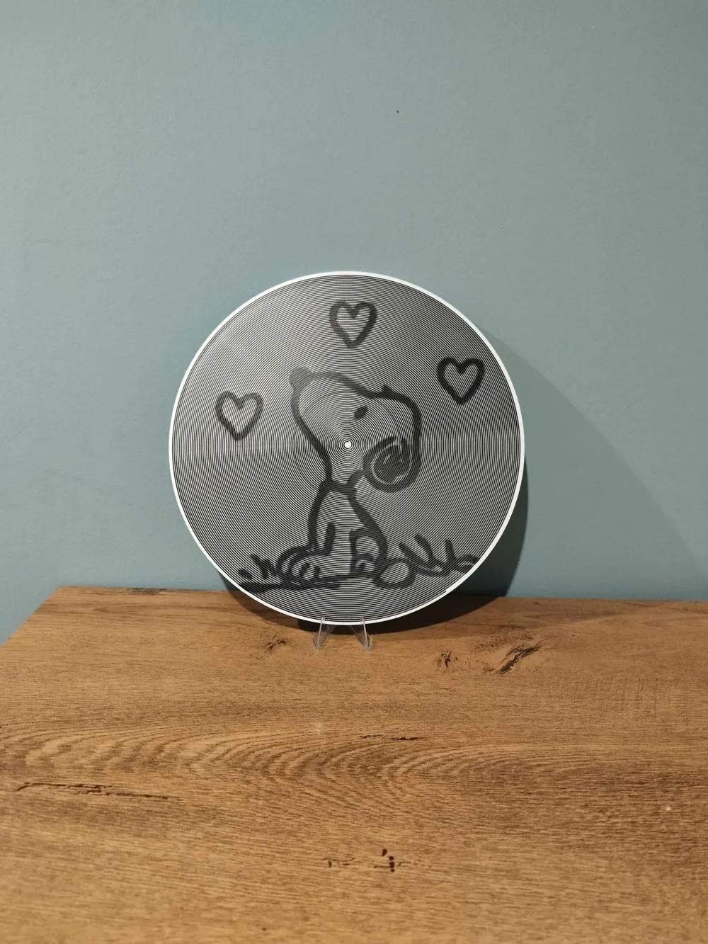 Snoopy Frame – Vinyl Style Single Line Wall Art - Free 3D Print Model ...