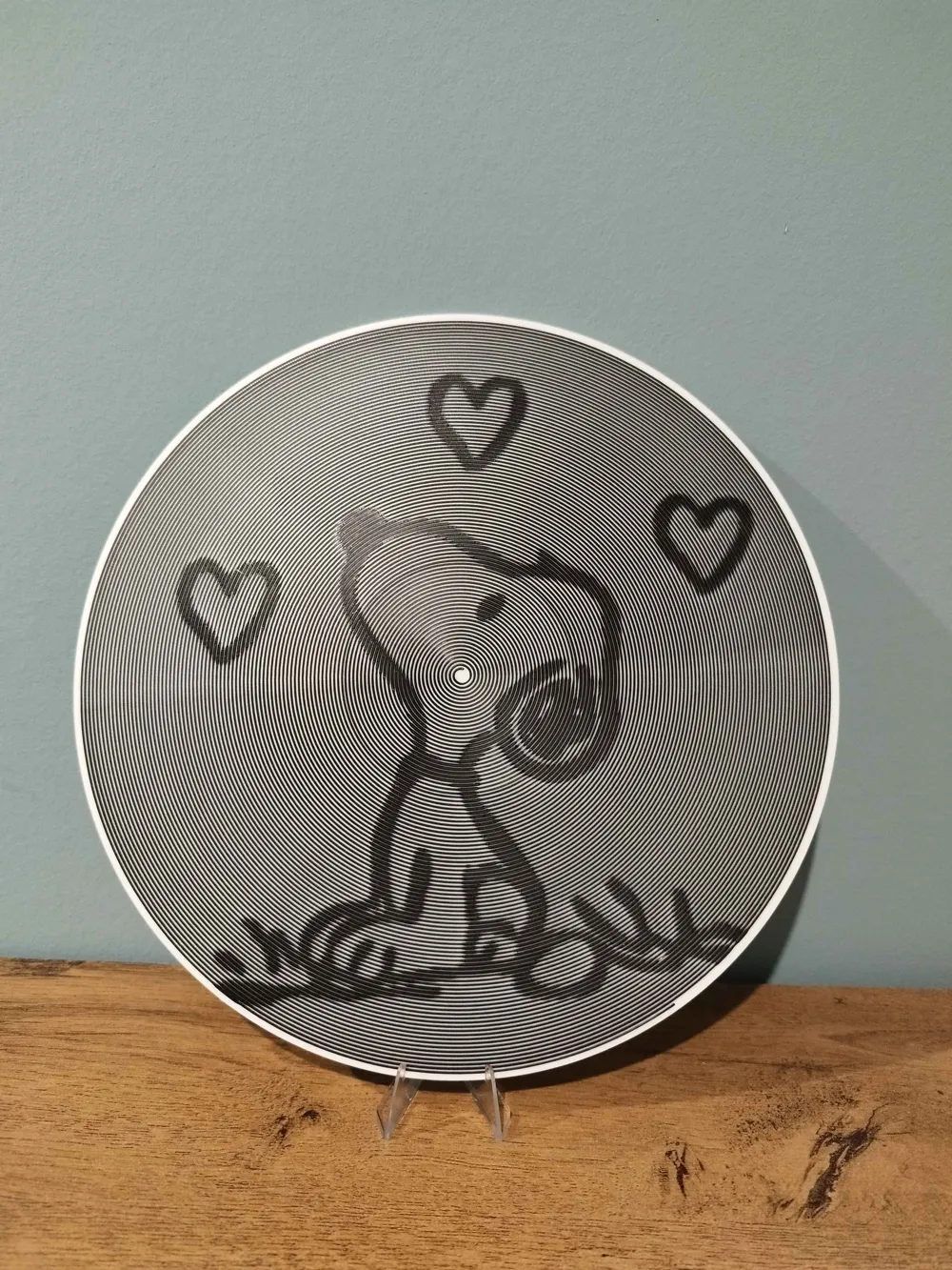 Snoopy Frame – Vinyl Style Single Line Wall Art - Free 3D Print Model ...