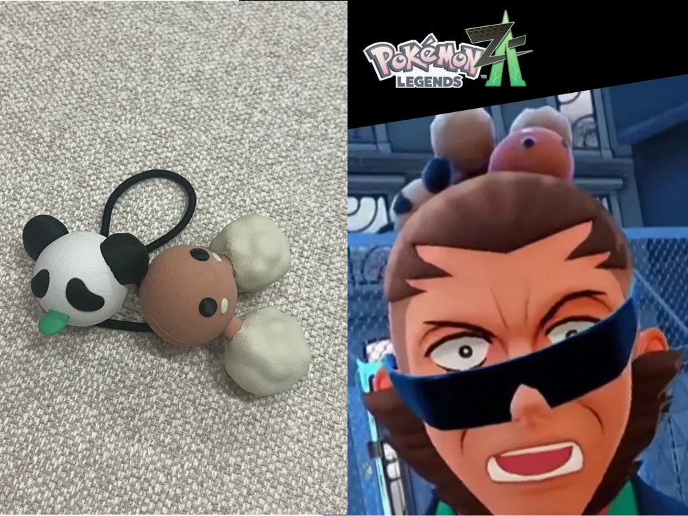 Pokemon Legends Z-A L'élastique à cheveux de Mascato avec Pancham et ...