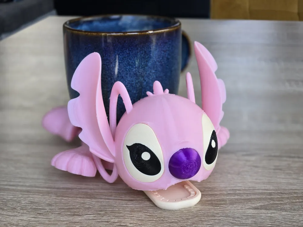 Angel (Stitch´s girlfriend) cup holder by 3Dcrabi MakerWorld: Download ...
