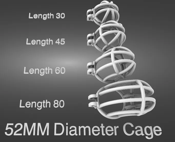 Chastity Cage Set (Free Custom Sizing Support) - Free 3D Print Model ...