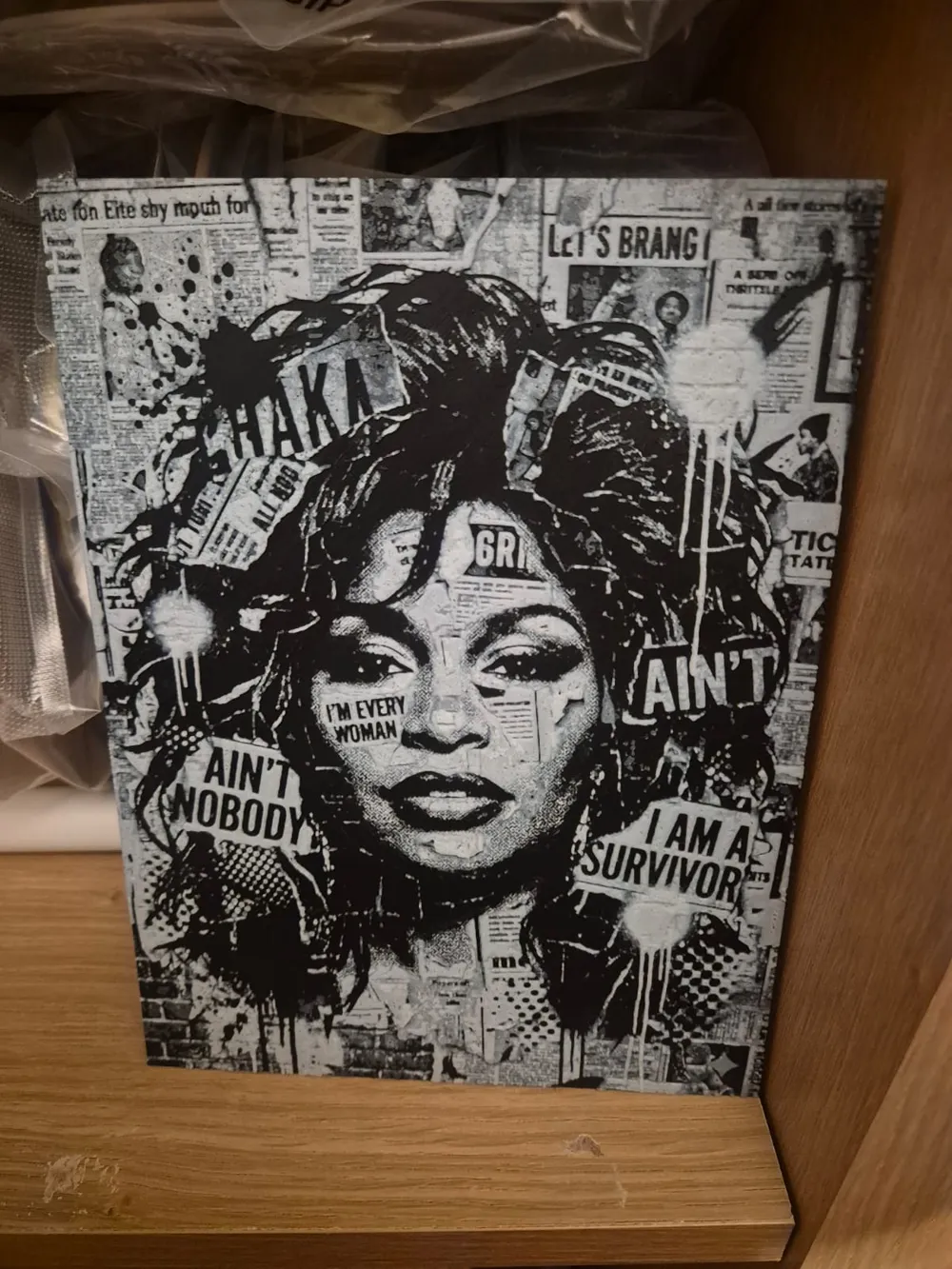 chaka khan newspaper hueforge - Free 3D Print Model - MakerWorld