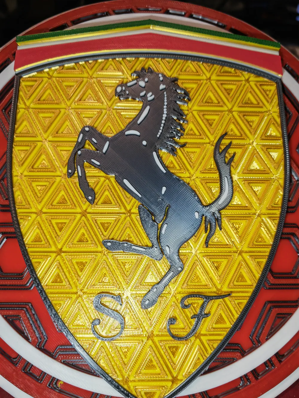 Ferrari Dimensional Mosaic - Free 3D Print Model - MakerWorld