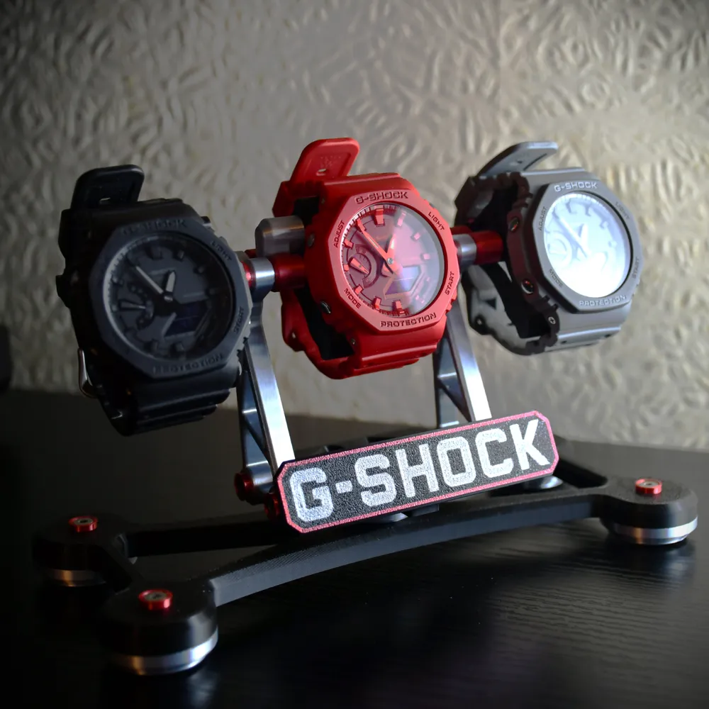 Triple watch stand (Industrial themed) by NoycePrints MakerWorld ...