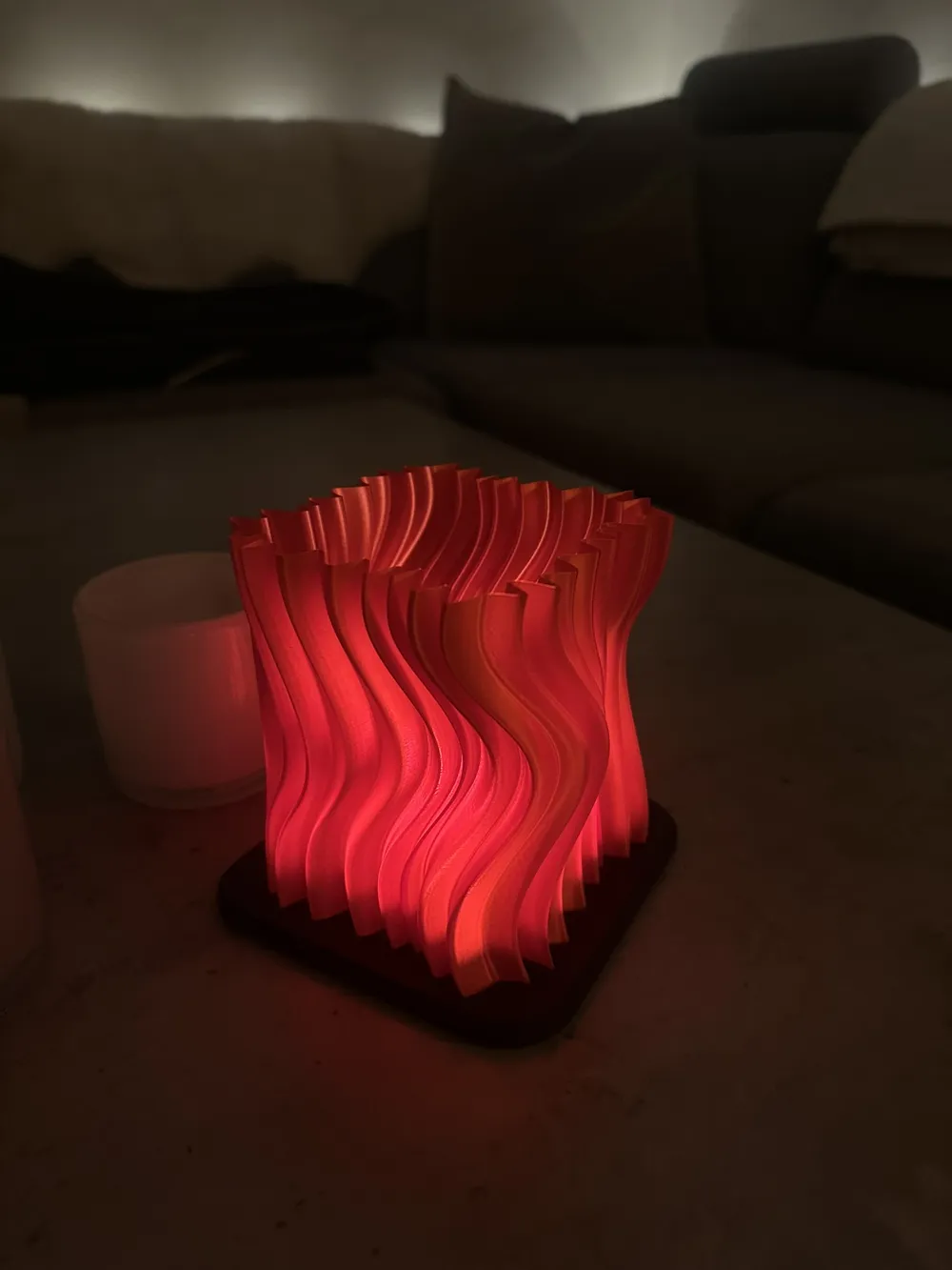 Square Fire - Vase Lamp - Free 3D Print Model - MakerWorld