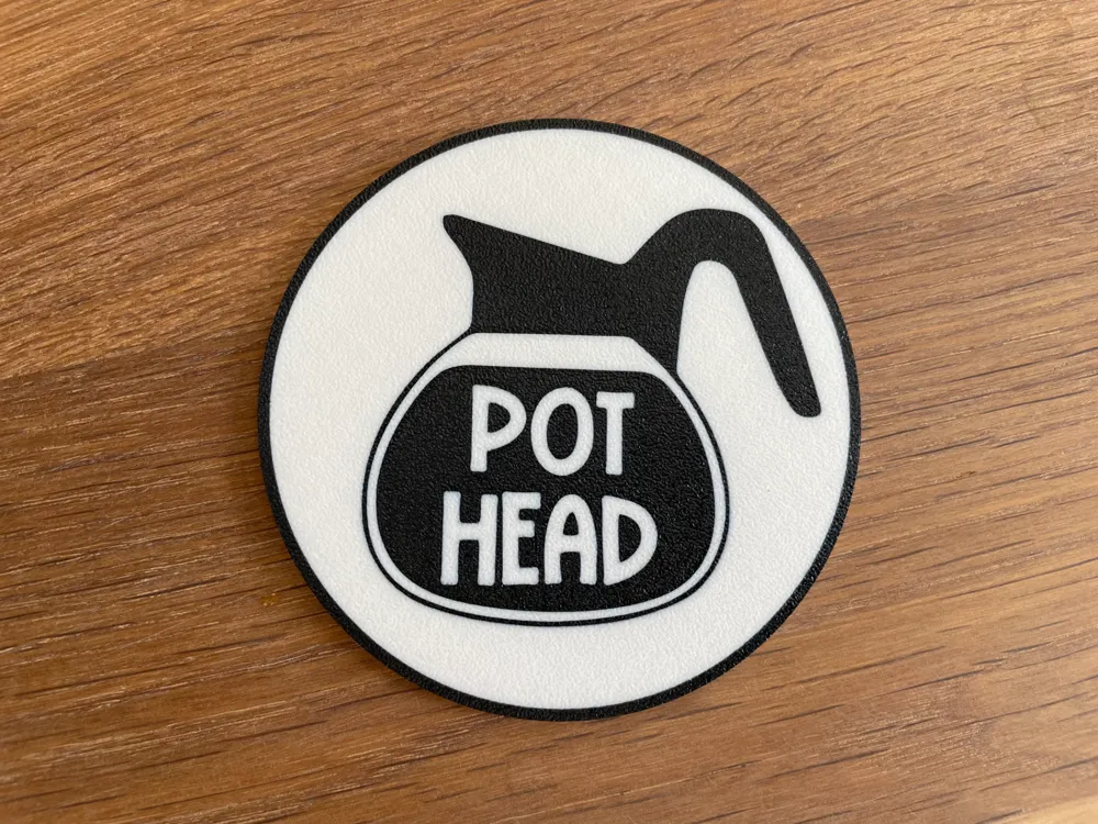 Coffee Pot Head Coaster / Funny / Drink by 3D Prints This Week - MakerWorld