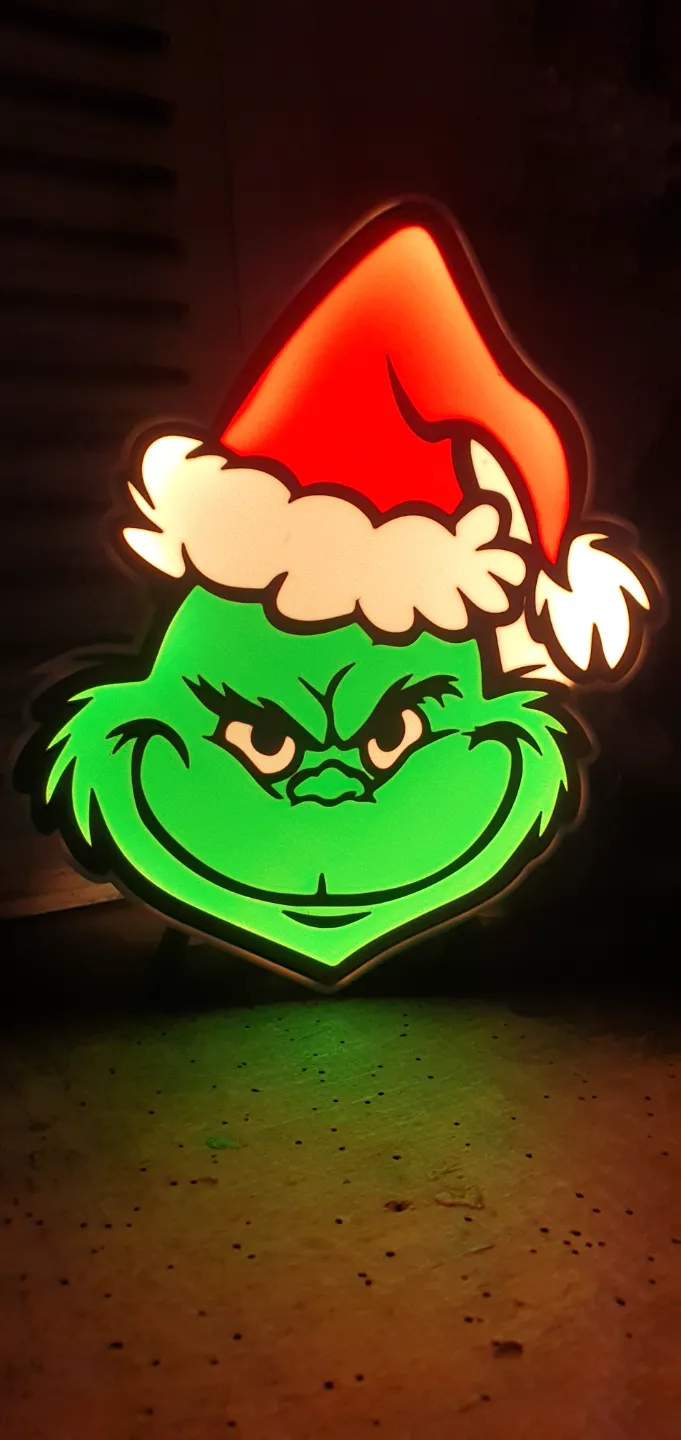 Grinch Light Box – The festive eye-catcher! by c4b2fire - MakerWorld