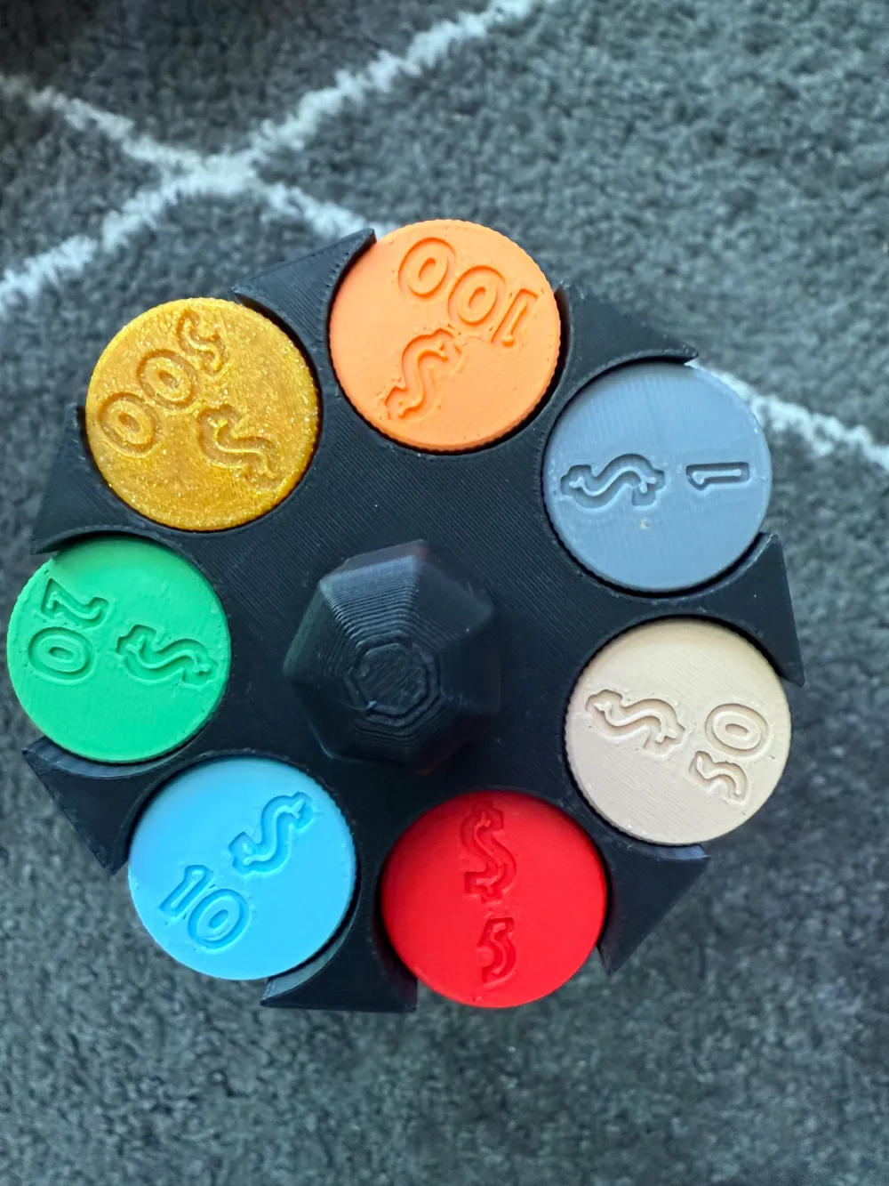 Monopoly Coin Set with Stacking Carousel by Hopper_Dropper - MakerWorld