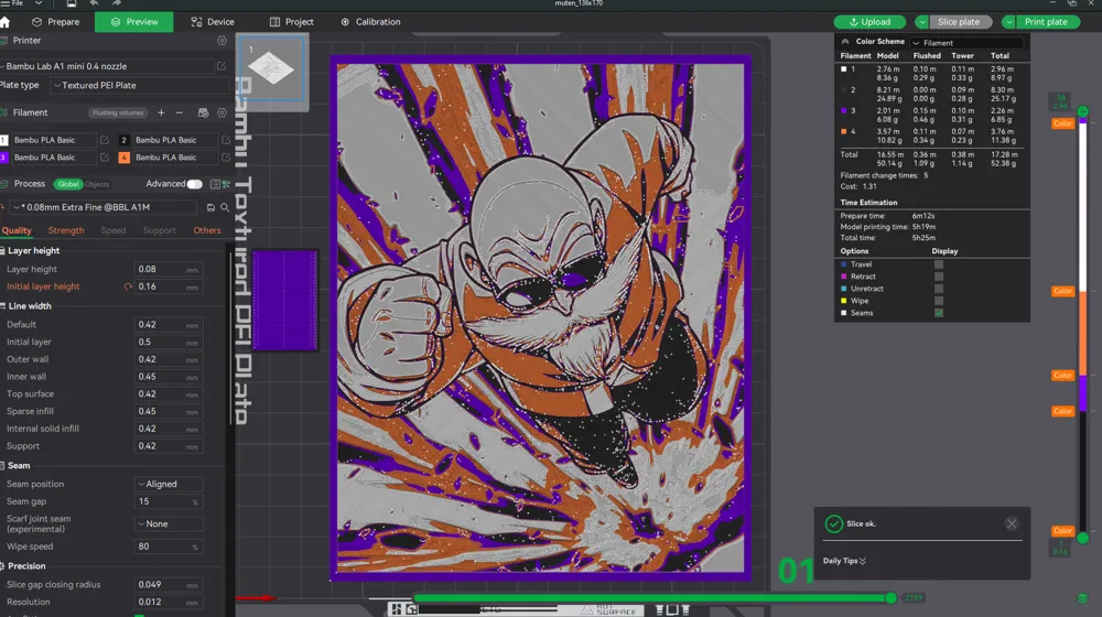 Muten-Roshi - HueForge by Think3D - MakerWorld