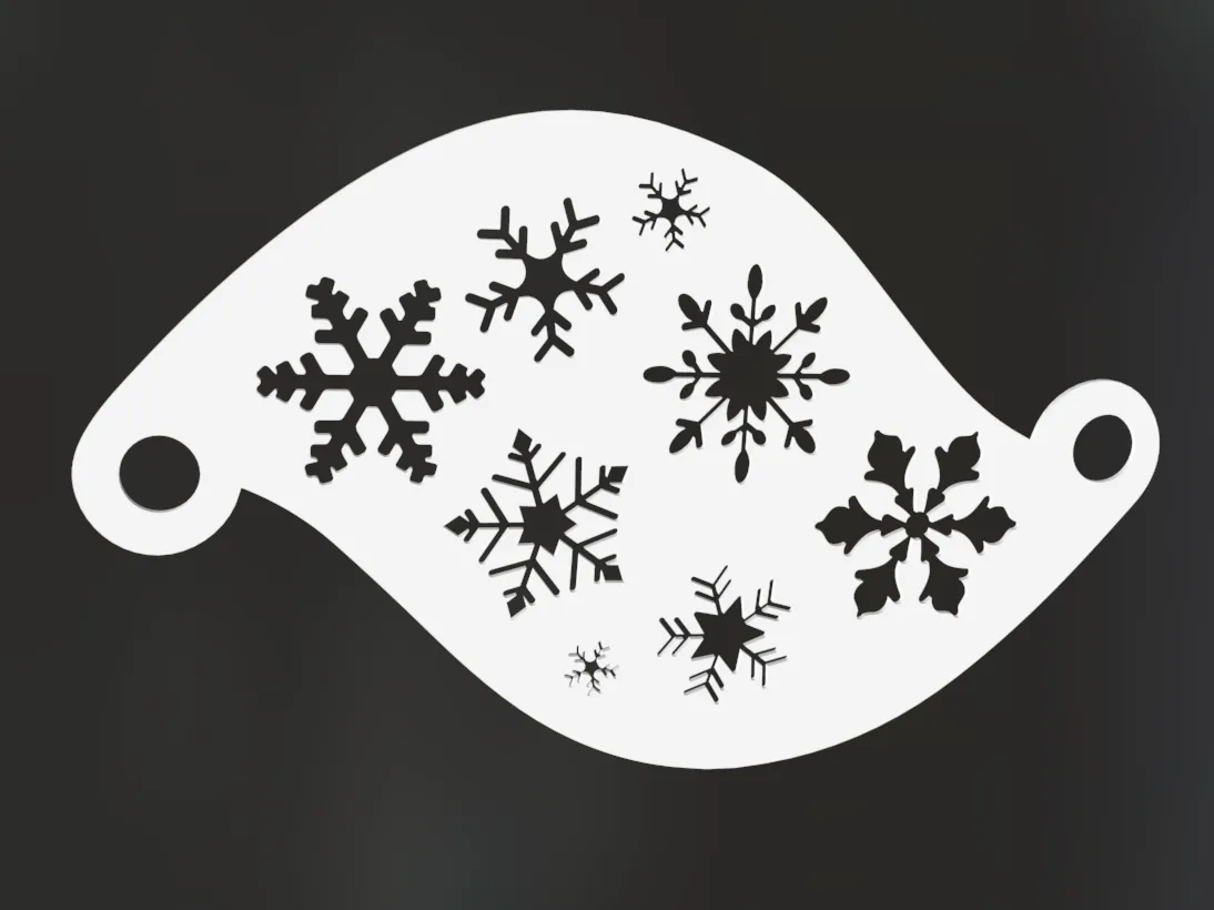 Pochoir visage flocon de neige par StudioJV MakerWorld : Téléchargez ...