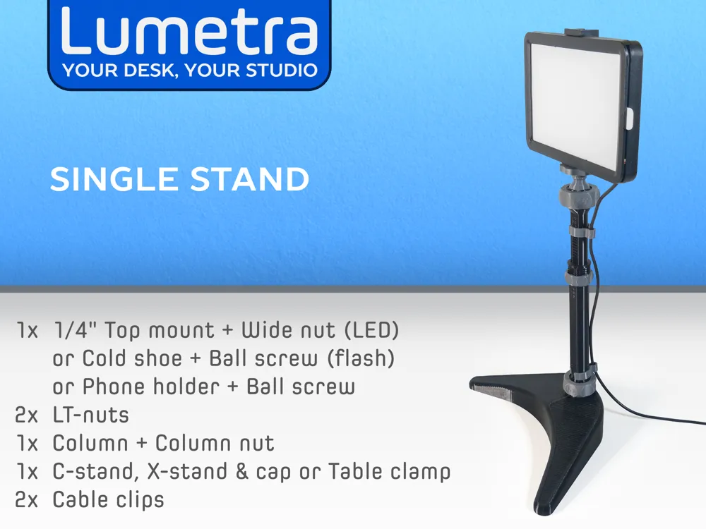 Lumetra - modular photography stand system - Free 3D Print Model ...