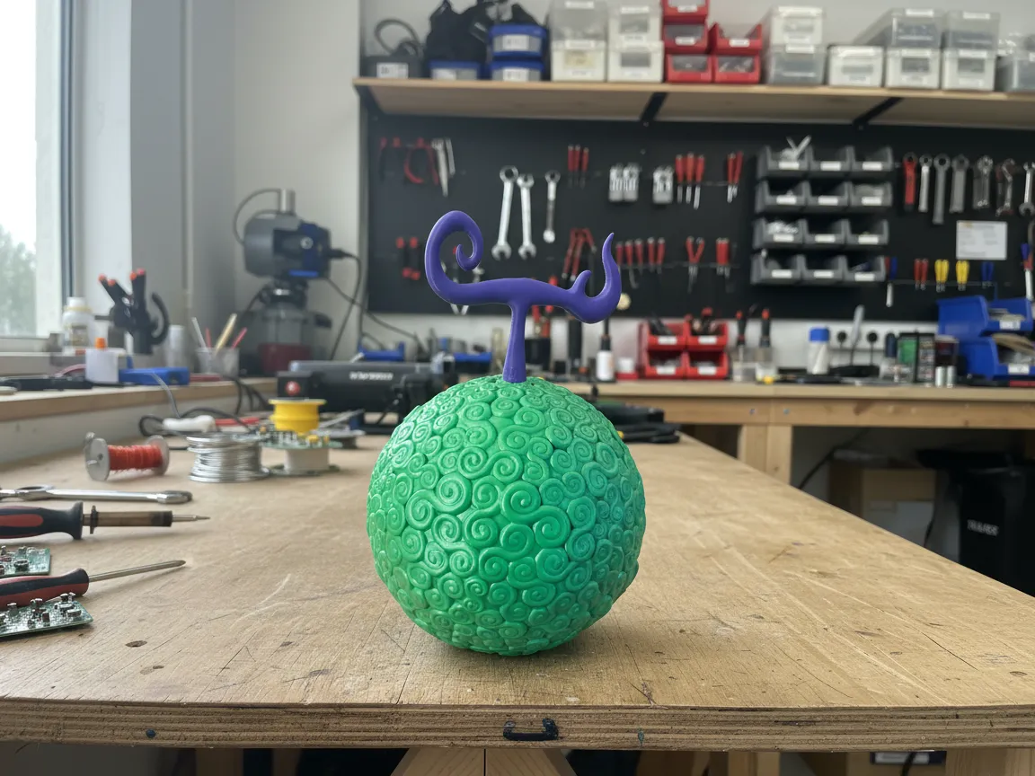 Bari Bari no Mi (Barrier-Barrier Fruit) - Free 3D Print Model - MakerWorld