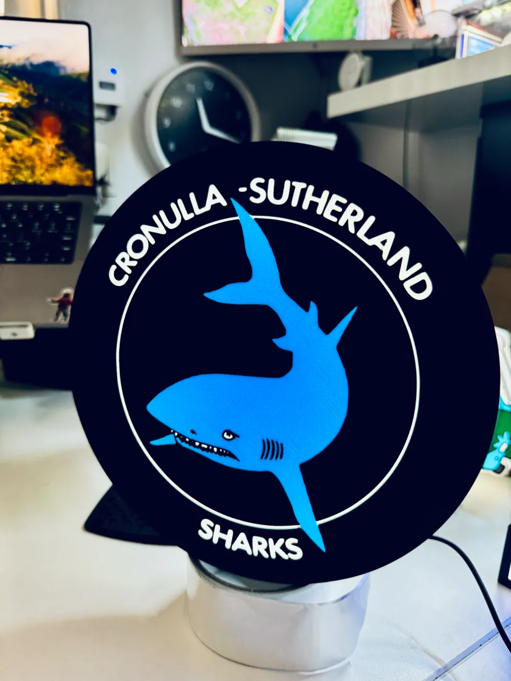 Cronulla - Sutherland Sharks - Old Logo Light Sign - Free 3D Print ...
