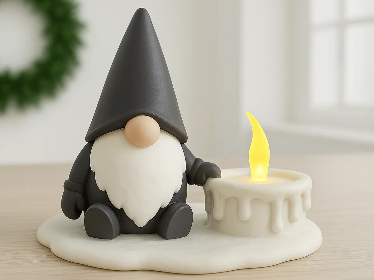 Cute little Gnome Tealight Holder by HeiHei MakerWorld: Download Free ...