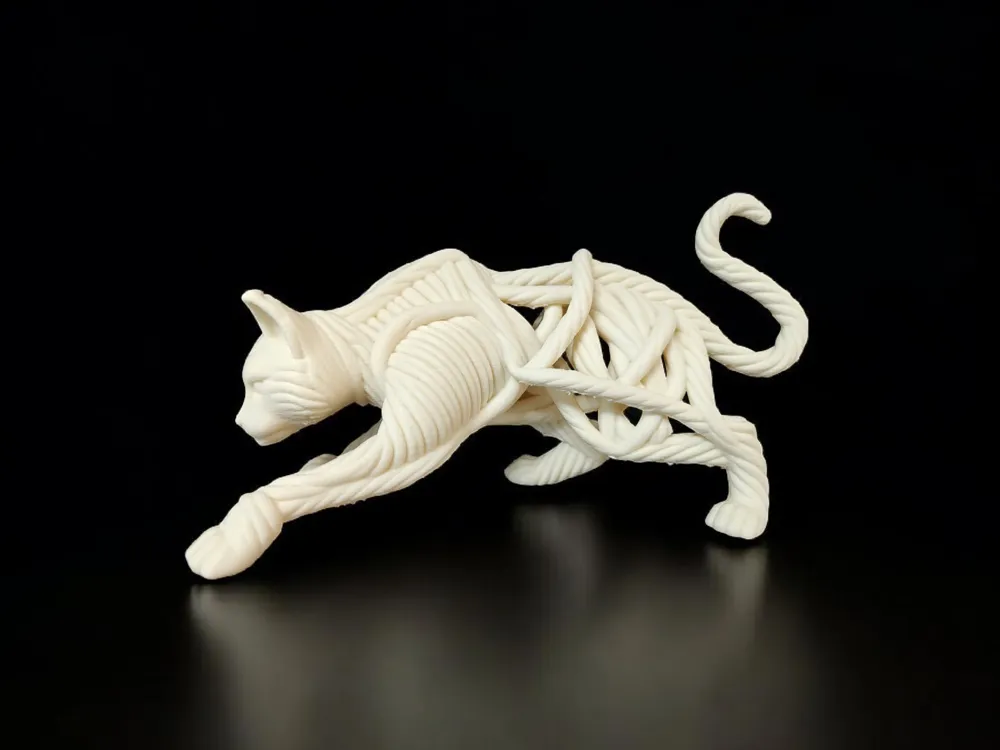 Braided Cat in Motion by BMaker MakerWorld: Download Free 3D Models