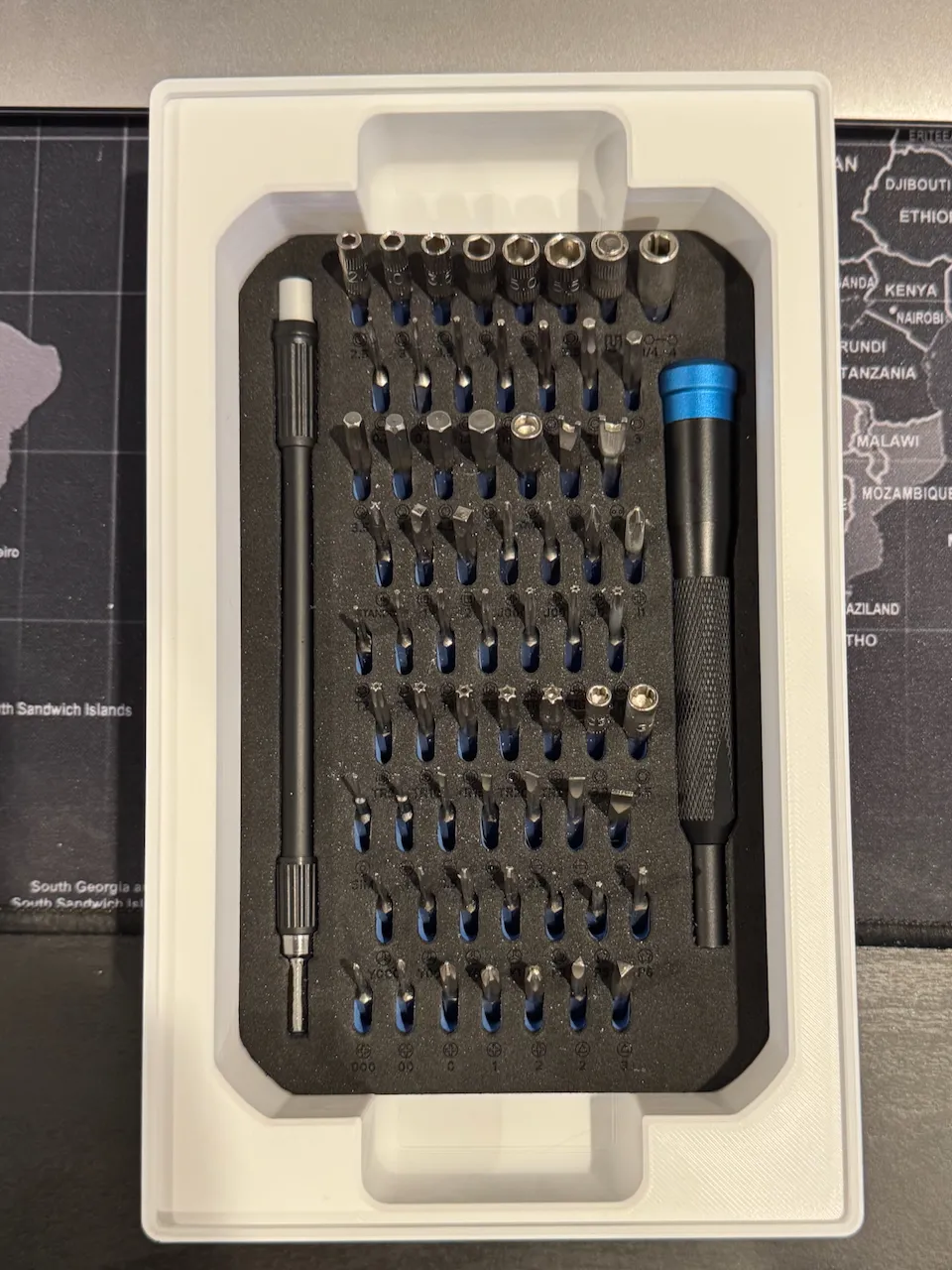 Gridfinity iFixit Mako Toolkit Holder/Tray by Jason and a bunch of wires MakerWorld: Download ...