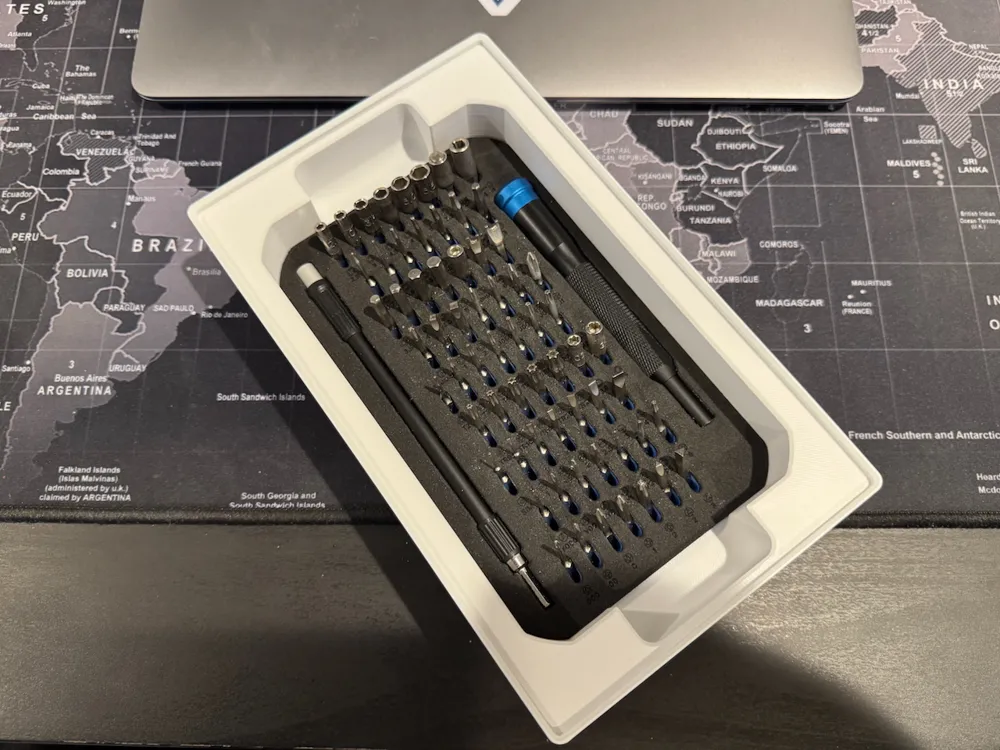 Gridfinity iFixit Mako Toolkit Holder/Tray by Jason and a bunch of wires MakerWorld: Download ...