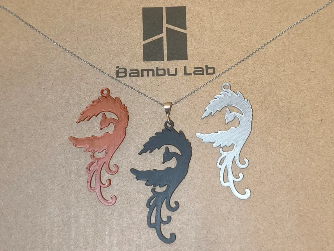 Dancing Phoenix Necklace/Pendant