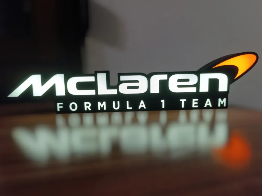 Mclaren Formula 1 Team LED Light Box - Free 3D Print Model - MakerWorld