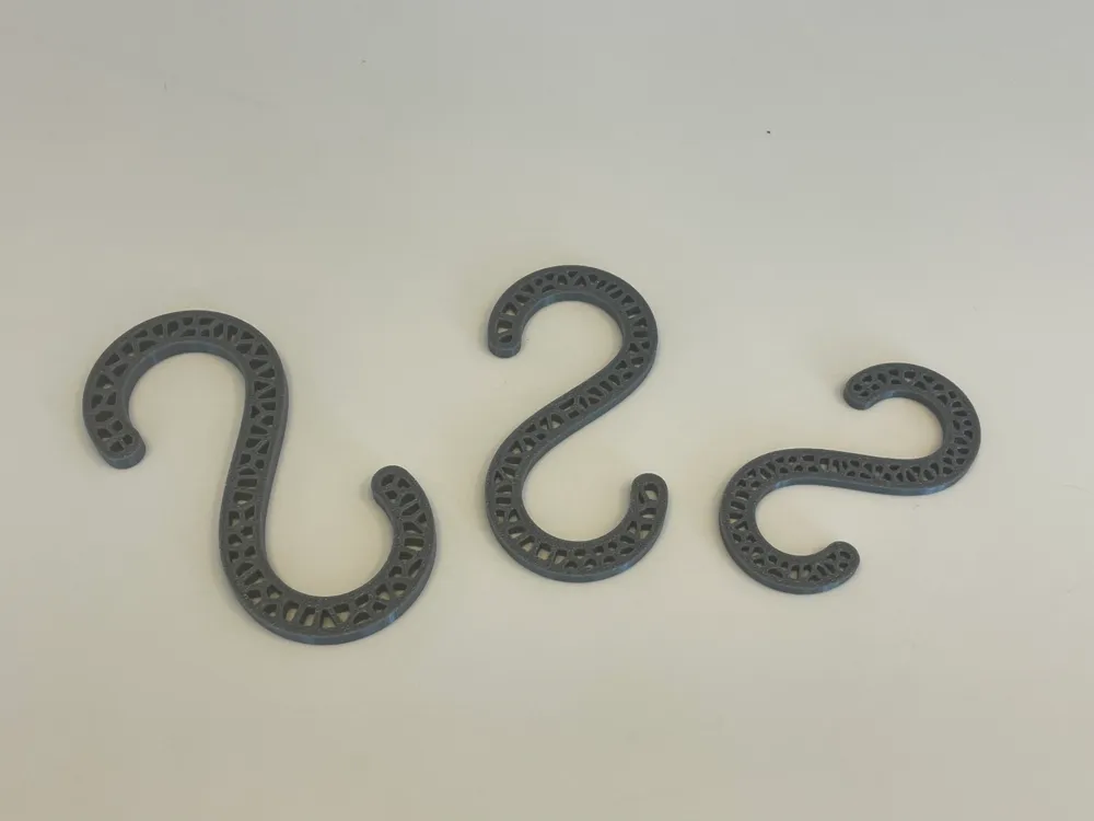 S-shaped Hook_Hollow and Solid Versions. S_hook_hollow by NOBU - MakerWorld