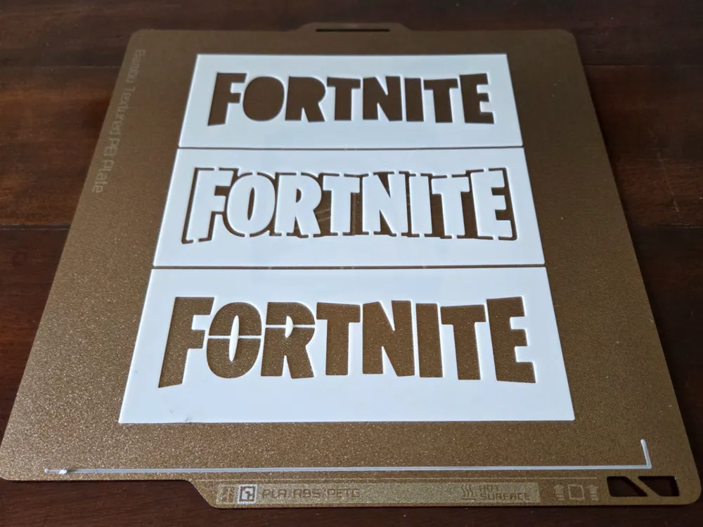 Fortnite Logo Stencil by southlake333 MakerWorld: Download Free 3D Models