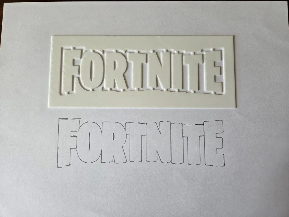 Fortnite Logo Stencil by southlake333 MakerWorld: Download Free 3D Models