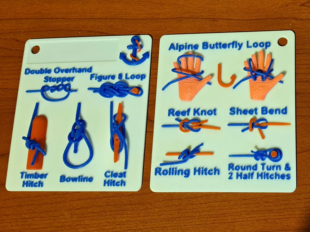 Sea Cadet Knot Reference Card - Free 3D Print Model - MakerWorld