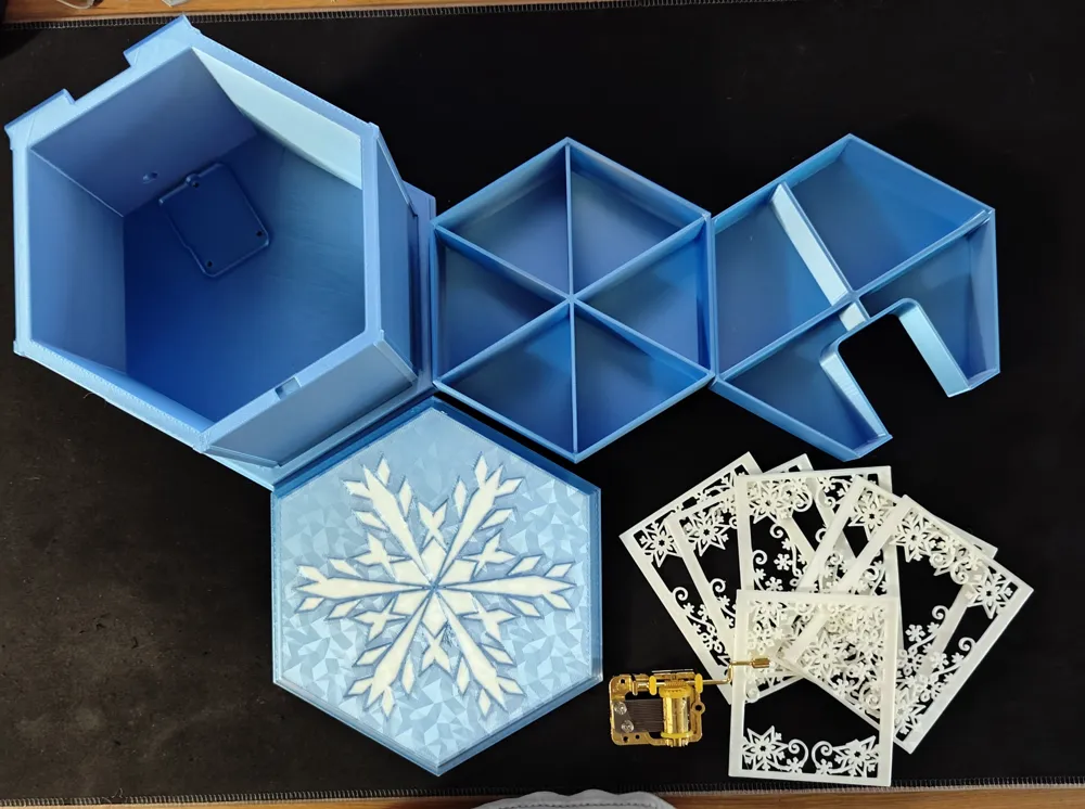 Winter themed music / jewelry box - Free 3D Print Model - MakerWorld