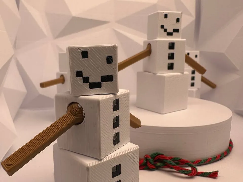 Minecraft Snow Golem (Snowman) Articulated by kirimba MakerWorld ...