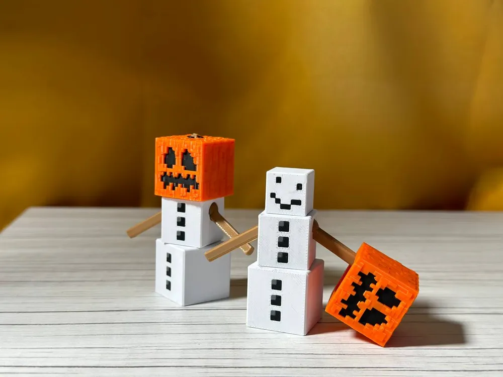 Minecraft Snow Golem (Snowman) Articulated by kirimba MakerWorld ...