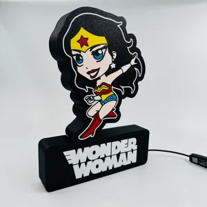 wonder woman led lamp by Smart3d by Gabriel Gomes - MakerWorld
