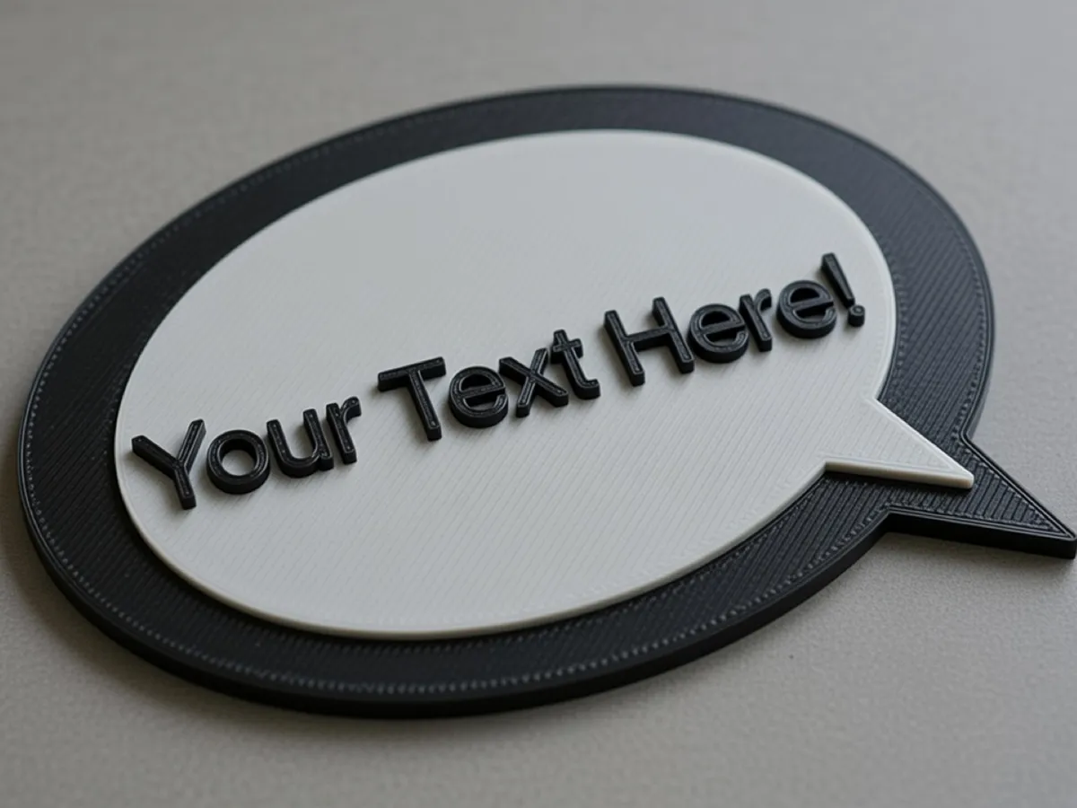 Text Bubble free use - Free 3D Print Model - MakerWorld