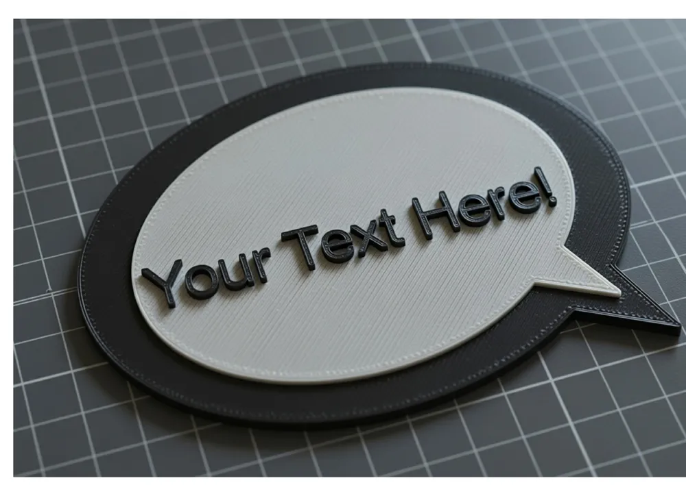 Text Bubble free use - Free 3D Print Model - MakerWorld