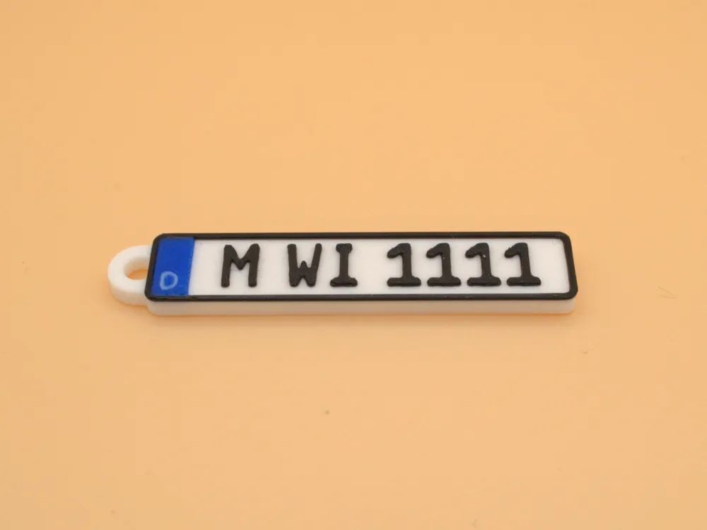 Customizable Car License Plate Keychain by marcelwinheim MakerWorld ...
