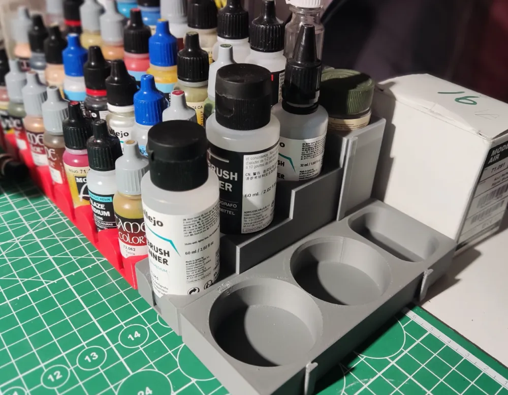 Vallejo 60ml modular Paint rack Remixed by xlmlkk - MakerWorld