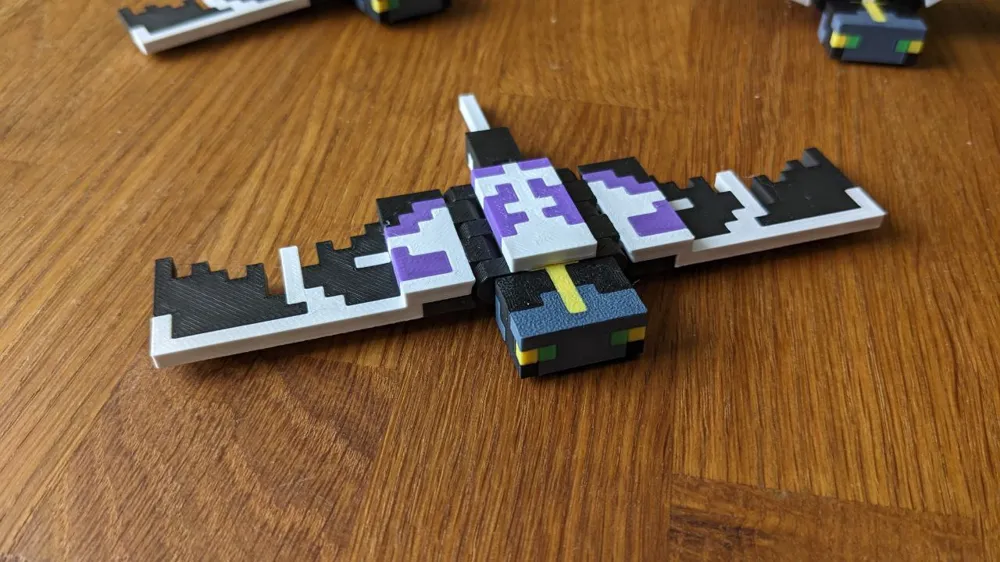 Minecraft Phantom Articulated - Free 3D Print Model - MakerWorld