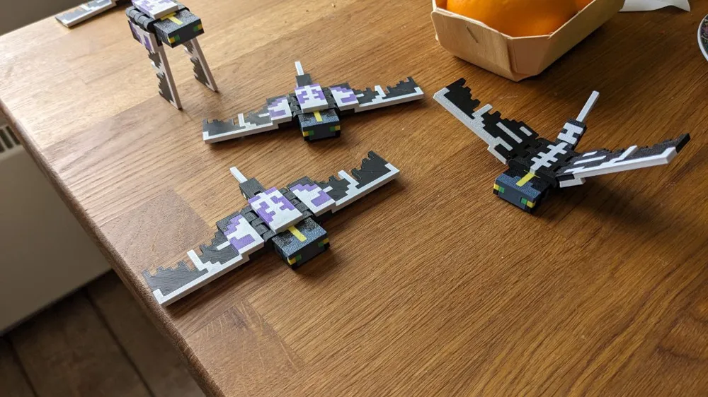 Minecraft Phantom Articulated - Free 3D Print Model - MakerWorld