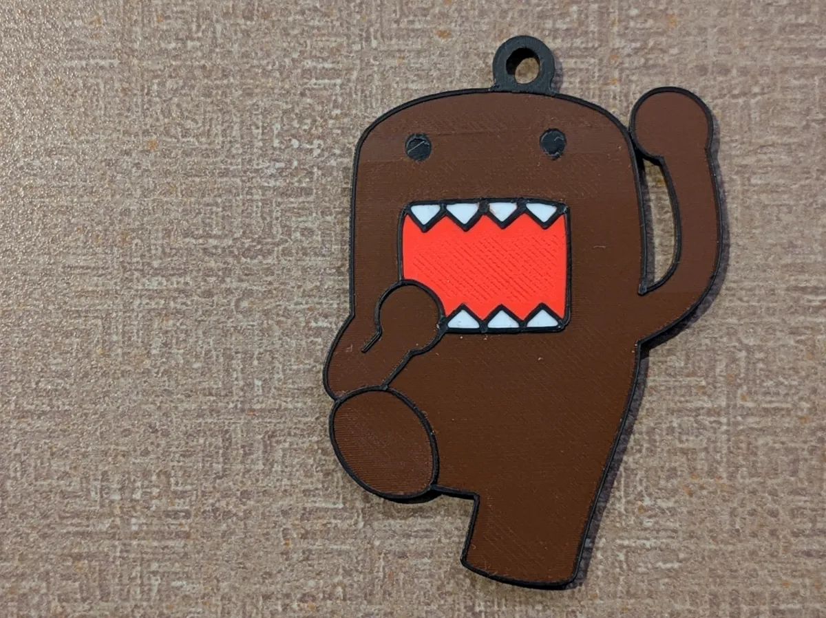 Domo Hanging Keychain Ornament - Free 3D Print Model - MakerWorld