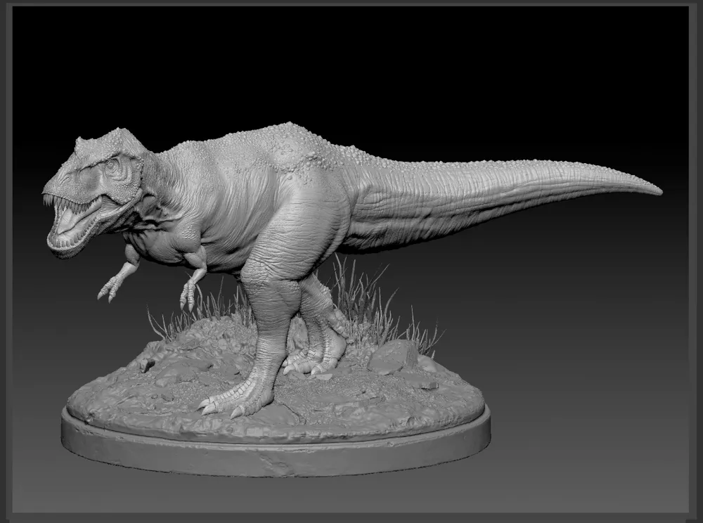 T-Rex (Tyrannosaurus) + base - Free 3D Print Model - MakerWorld