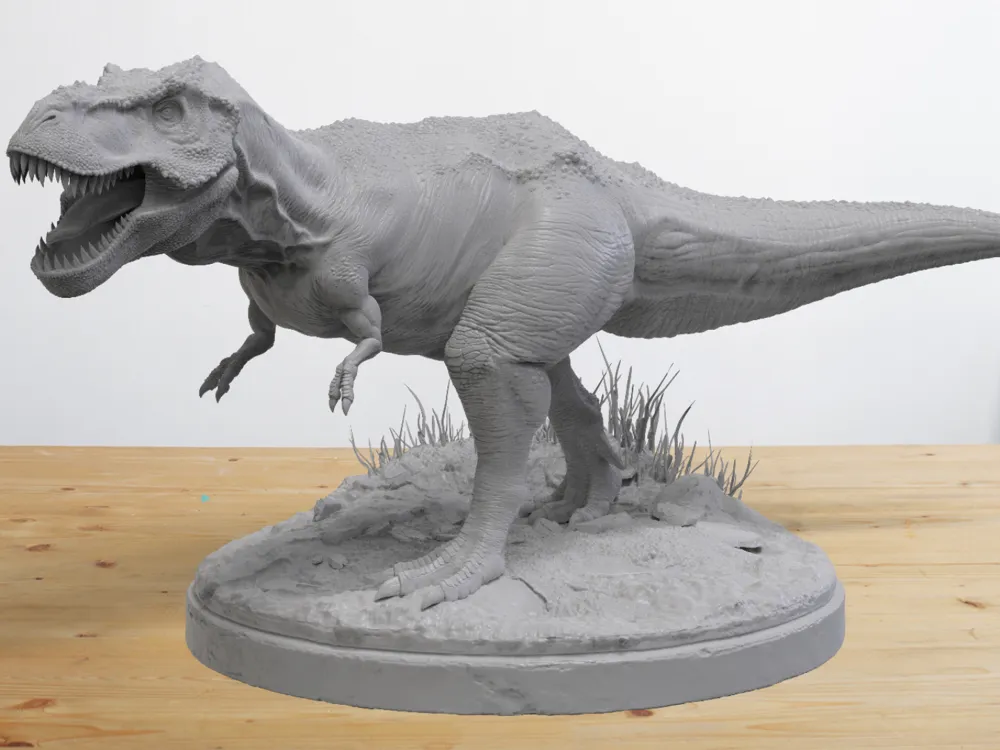 T-Rex (Tyrannosaurus) + base - Free 3D Print Model - MakerWorld